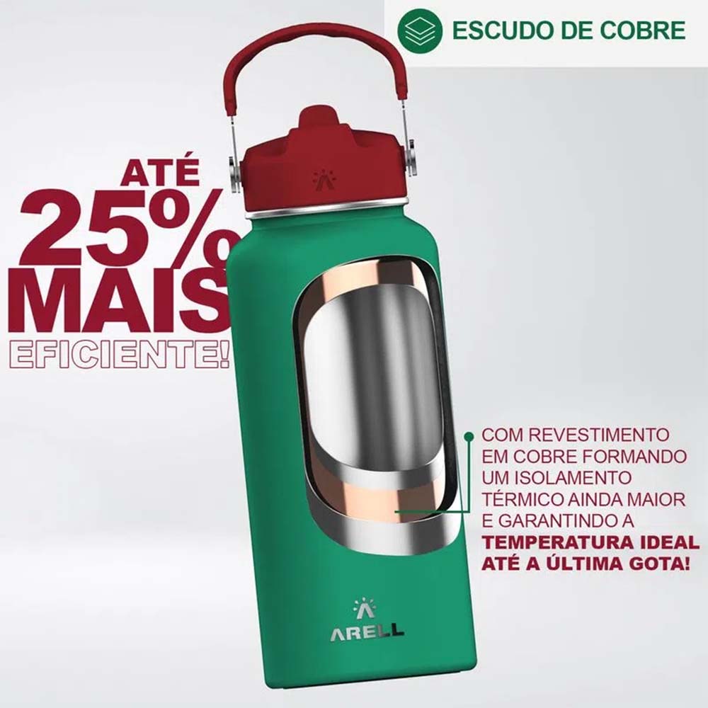 Garrafa Térmica Fluminense Oficial 1 Arell 946ml - fluminense2023